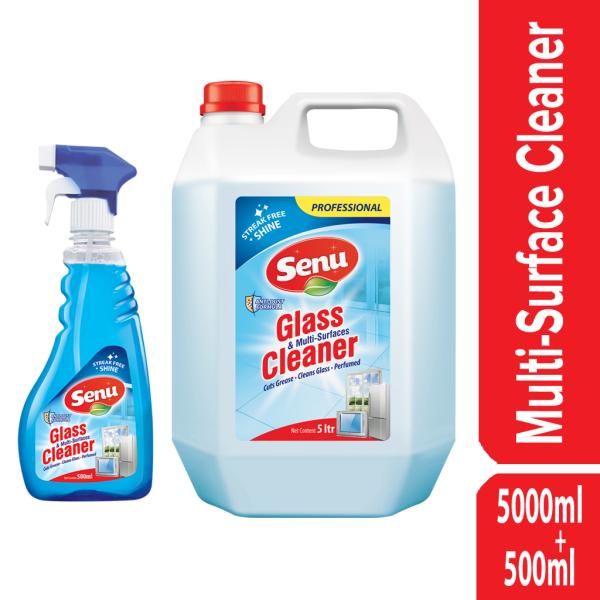 Senu Glass & Multi Surface Cleaner Spray with Streak Free Shine ...