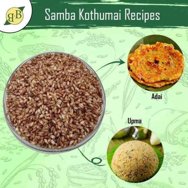 B&B Organics Samba Kothumai Brown Steam Rice (Medium Grain, Parboiled ...