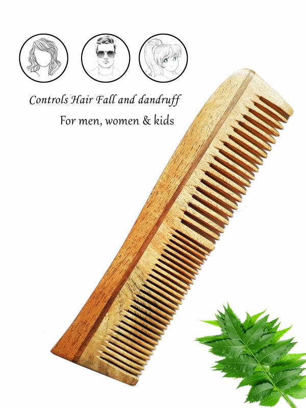 Evana Handcraft Pure neem wooden comb for hair growth| Model 3 | women ...