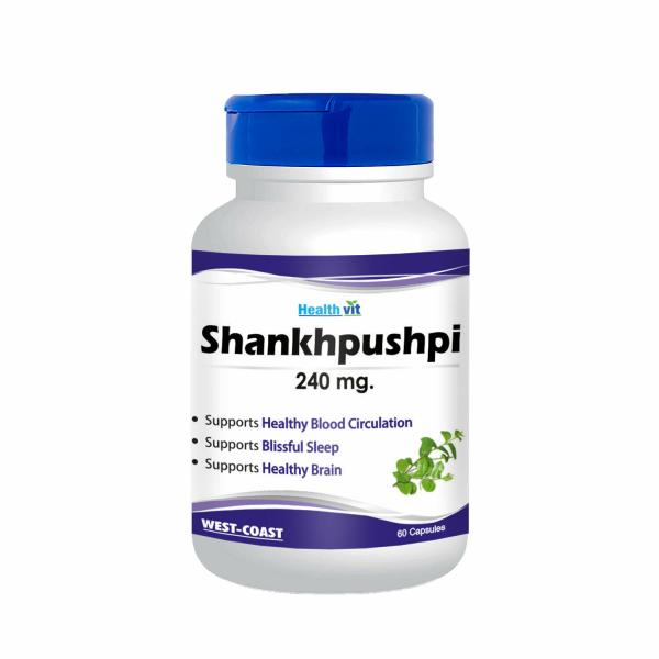 Healthvit Shankhpushpi Pure Extract 240 mg Supplement 60 Capsules - JioMart