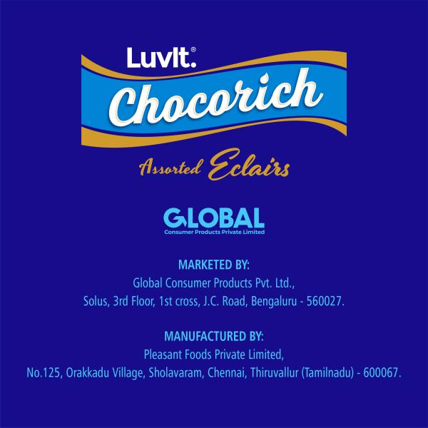 LuvIt Chocorich Assorted Eclairs| Hazelnut, Dark Choco & Classic| Pack ...