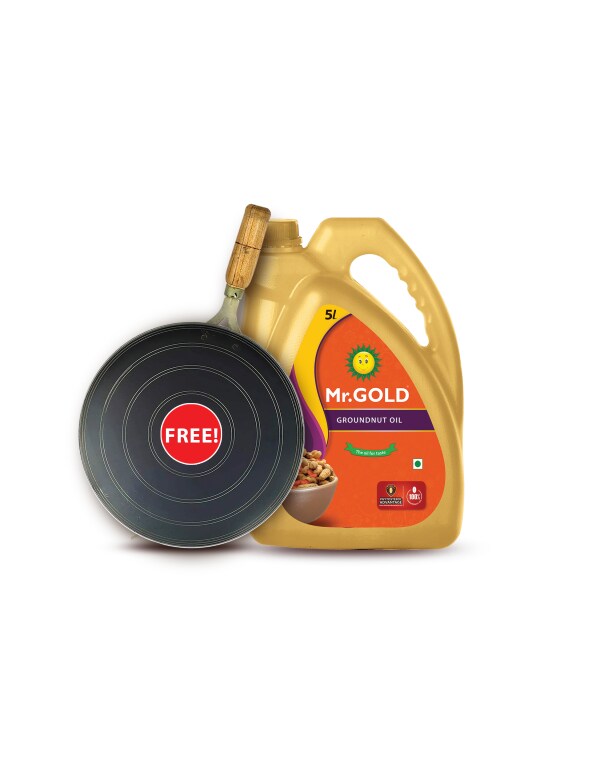 Mr.Gold Groundnut Oil Can 5L + Iron Dosa Tawa worth Rs.250 - JioMart