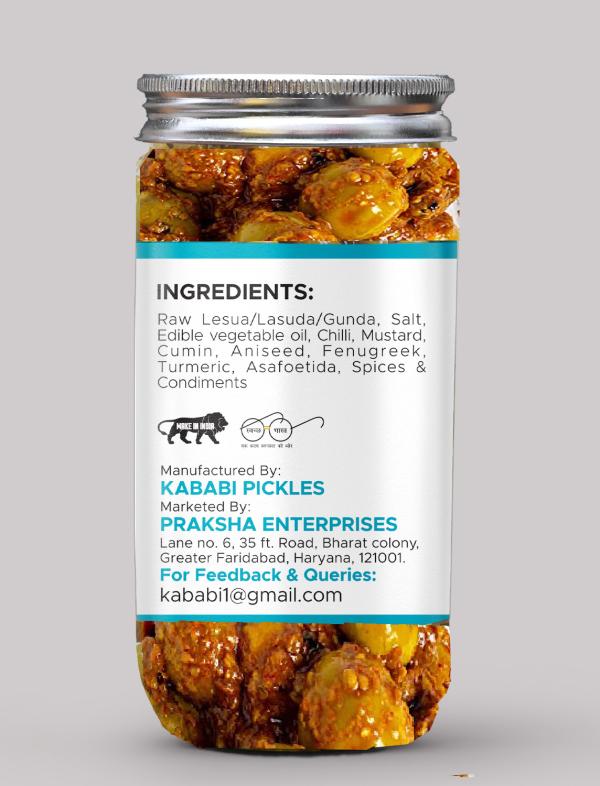 Kababi Punjabi Lasuda Pickle 400GM I Lesua Pickle I Gunda Pickle - JioMart