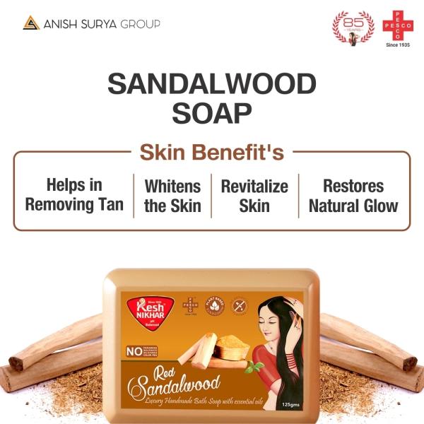 Kesh Nikhar Sandalwood Soap | Handmade Bath Soap With Essential Oil ...