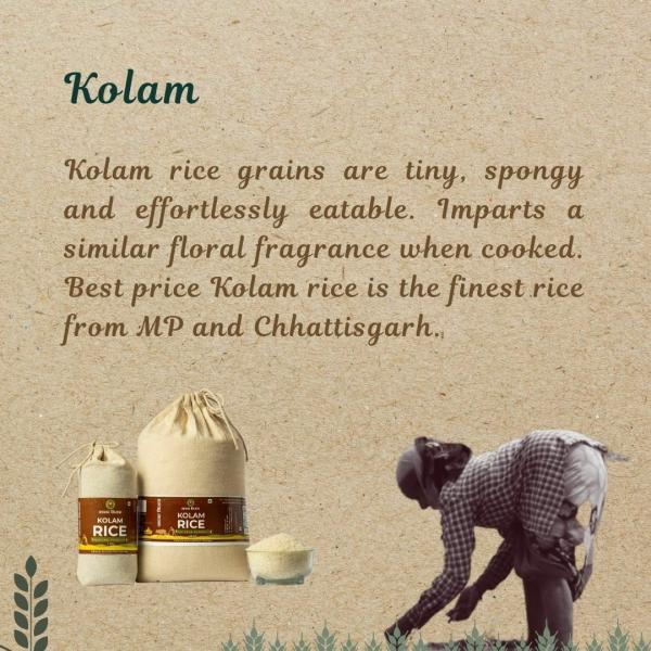 APKA KISAN |25 Kg |Kolam Rice |Lachkari Raw Rice |Non-sticky |Fluffy ...