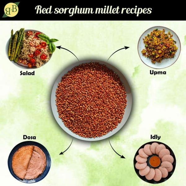 B&B Organics Red Sorghum (250 g) (Whole Grain) (Cholam | Red Cholam ...
