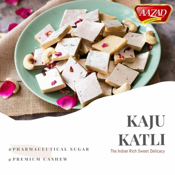 Aazad - Zavervad Kaju Katli - 1000gms(Pack Of 1) / Indian Traditional ...