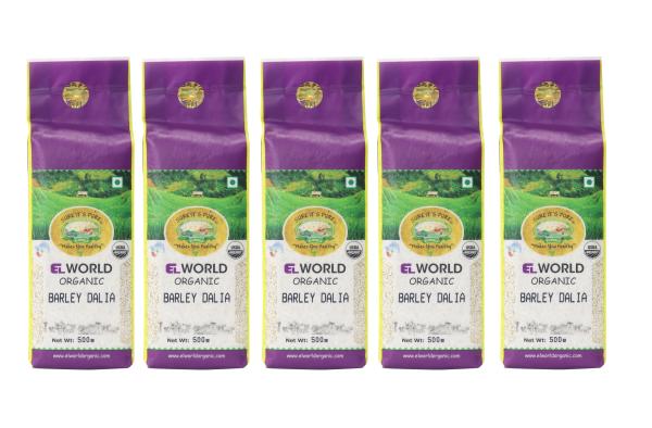 Elworld Agro & Organic Food Products Barley Dalia- 500G Pack of 5 - JioMart