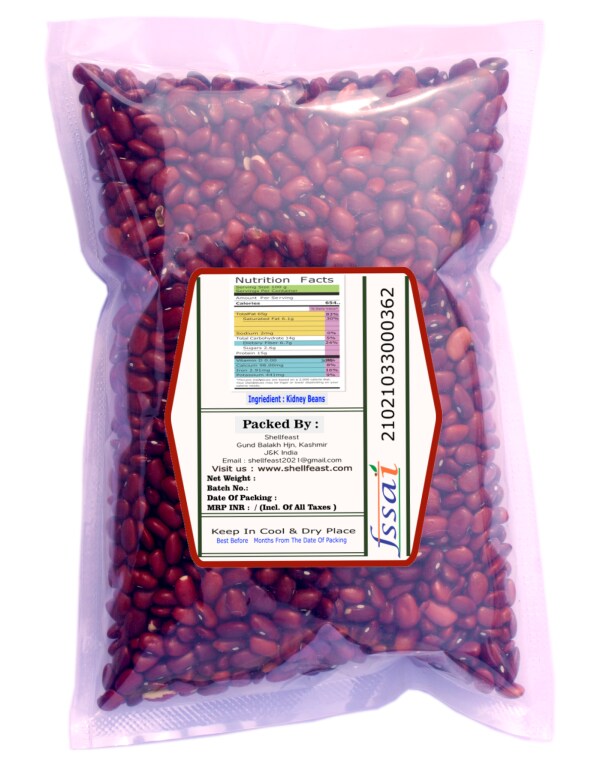 Shellfeast Bhaderwahi Kashmiri Rajma, Red Kashmiri Kidney Beans 1 kg ...