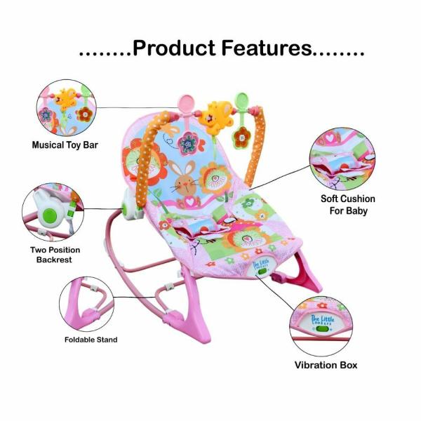 THE LITTLE LOOKERS Infant to Toddler Baby Musical Rocker for Baby Boys ...