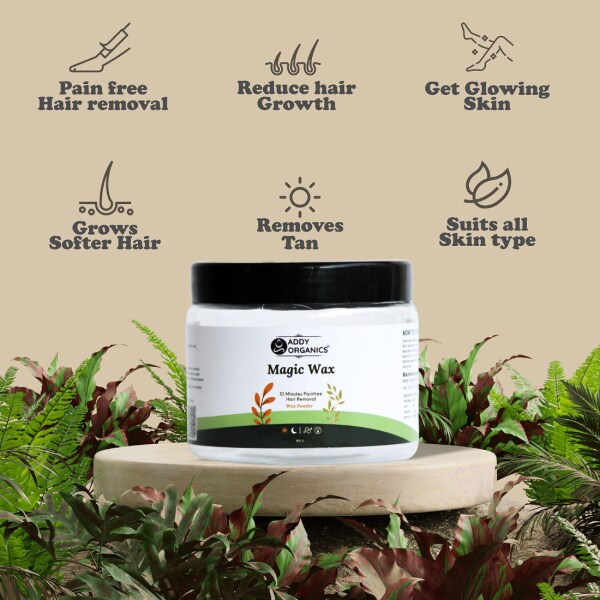 Addy Organics Natural painfree instant Hair Removal wax powder for All ...