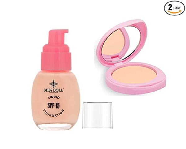 MISS DOLL BEAUTY All Day Matte Finish Face Makeup Powder Pore Less ...