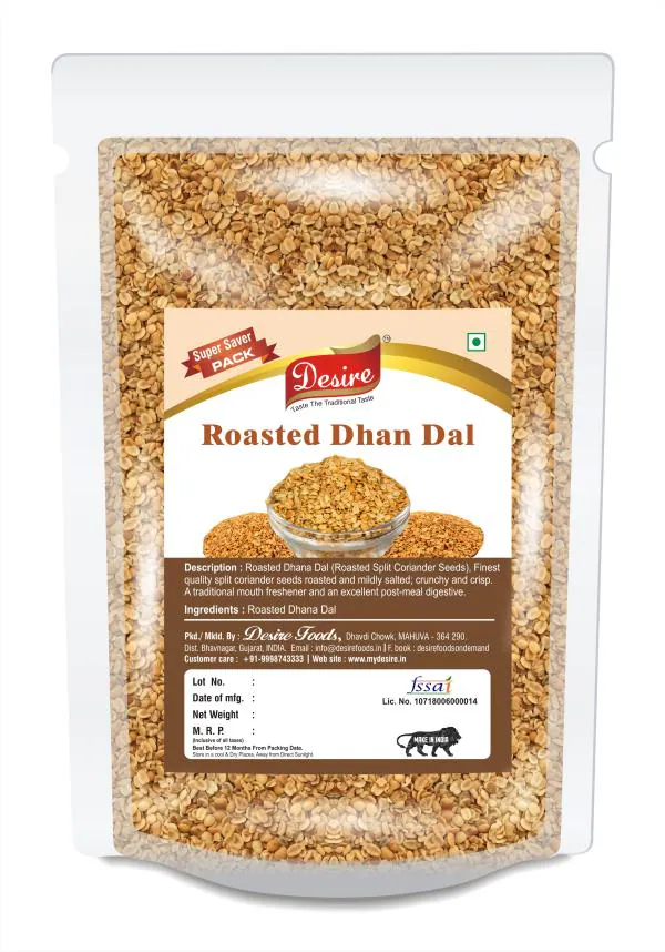 Desire Roasted Dhana Dal (Roasted Split Coriander Seeds) 400 Gram - JioMart