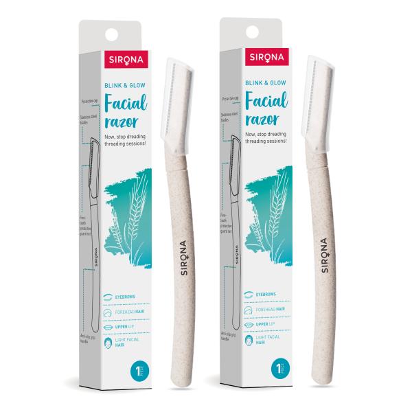 Sirona Facial Razor for Women - 2 Razors | Face Razor & Upper Lips Hair ...