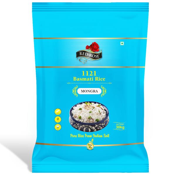 RED ROSE MONGRA BASMATI RICE, 30 KG - JioMart