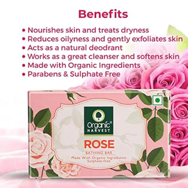 Rose Bathing Bar, For Skin Moisturisation, Ideal For All Skin Types ...