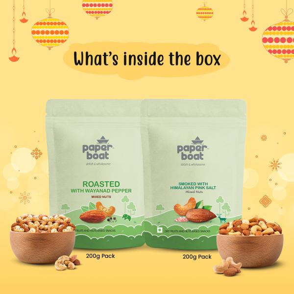 Paper Boat Assorted Dry Fruits Gift Pack, 400g| Kaju Badam Mixed Nuts ...