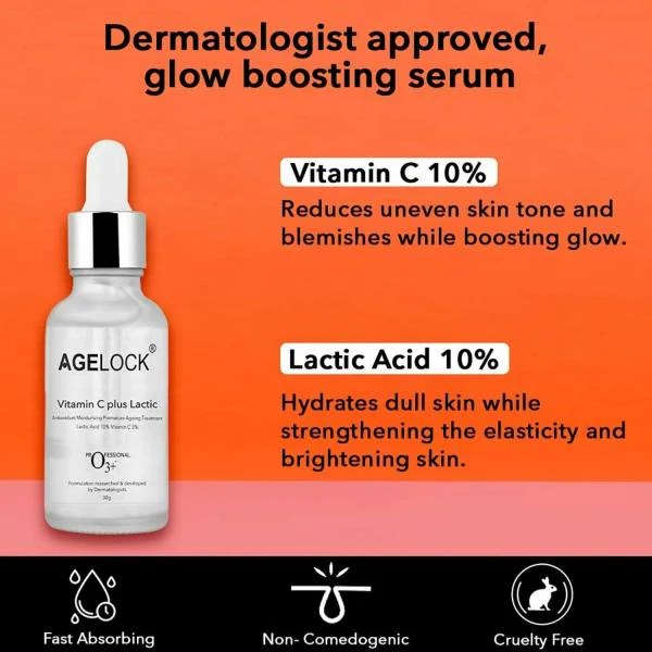 O3+ Age Lock Vitamin C Plus Lactic Acid Serum - JioMart