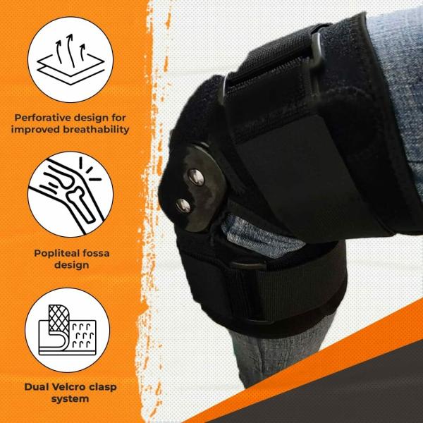 Skudgear Adjustable Compression Knee Brace Hinged Knee Support Open ...