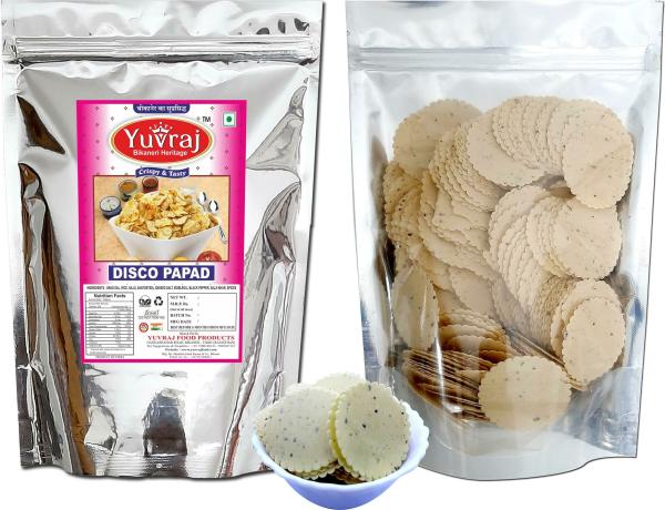 Yuvraj Disco Papad Fryums ready to fry 950 gm dollar size papad - JioMart