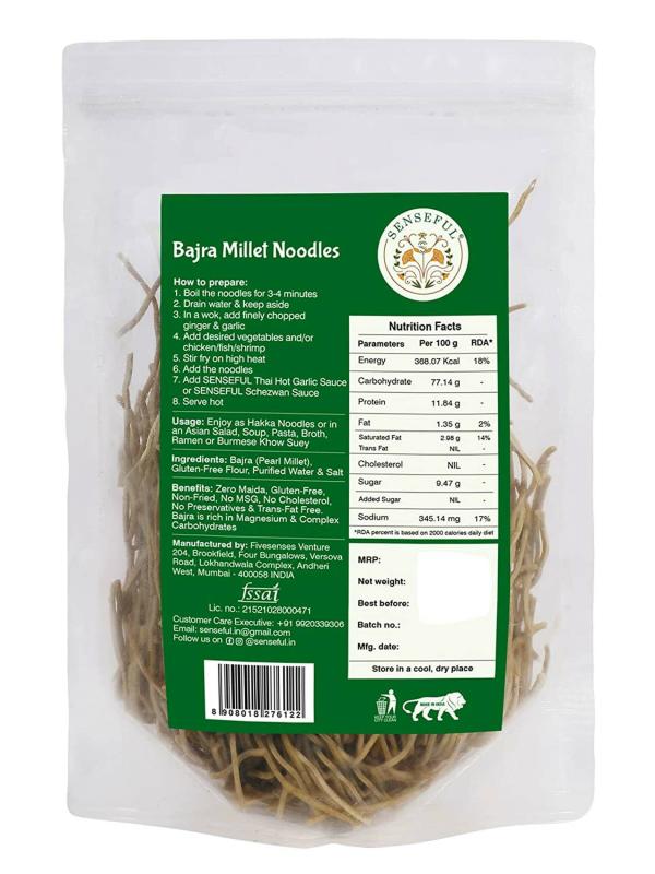 SENSEFUL Jowar, Bajra and Ragi Millet Noodles Combo of 3 - 200 g Each ...