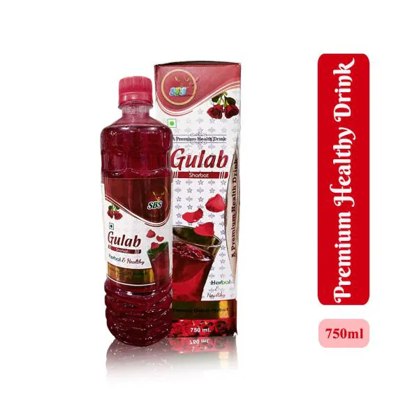 SBS Gulab Sharbat - Instant Refreshing Rose Drink (Mix with milk or ...