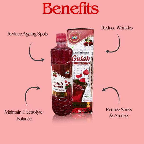 SBS Gulab Sharbat - Instant Refreshing Rose Drink (Mix with milk or ...