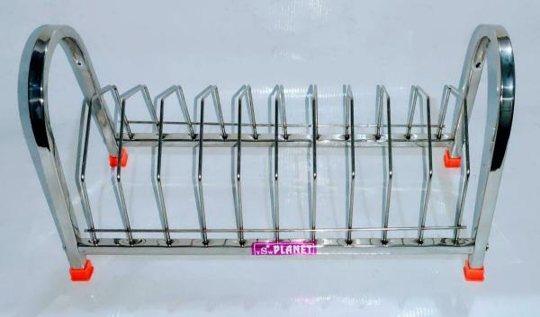 TSW Stainless Steel Round Pipe Stand Utensil Kitchen Rack,Silver - JioMart