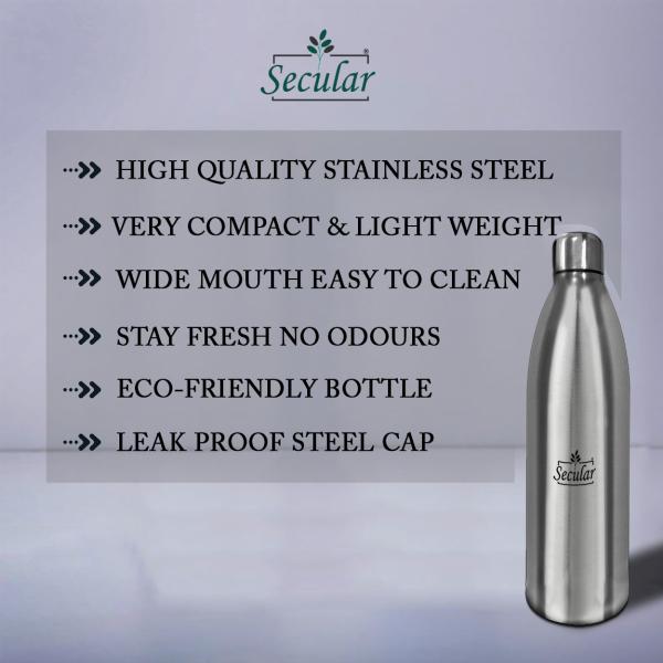Secular Brand Stainless Steel Water Bottle 500ml - JioMart
