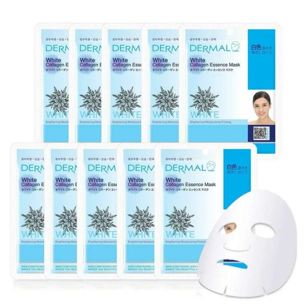 Dermal Collagen Essence White Facial Mask Sheet (Pack of 10) - JioMart