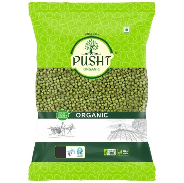 Pusht Organic Moong Whole 1KG - JioMart