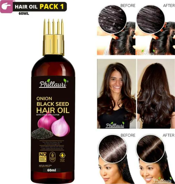 Onion Oil - Black Seed Onion Hair Oil 60ML (PACK 1) - JioMart