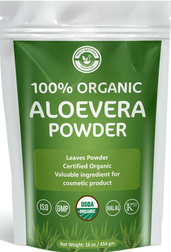USDA CERTIFIED Organic Aloe Vera Leaf Powder - 454gm (16 Oz) (Aloe ...