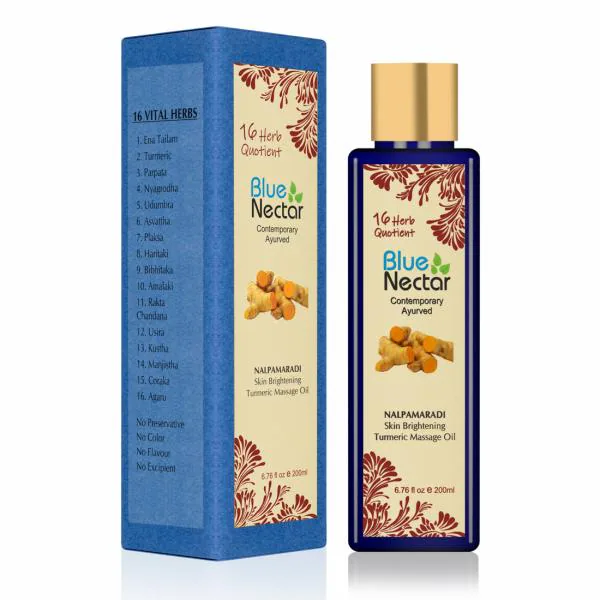 Blue Nectar Ayurvedic Nalpamaradi Tailam for Pigmentation & uneven skin ...
