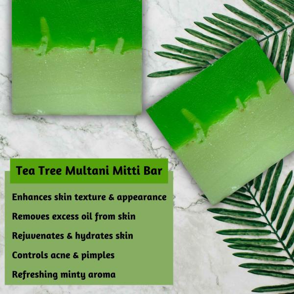 EarthRup Tea Tree And Multani Mitti Premium Handmade Soap | Bathing Bar ...