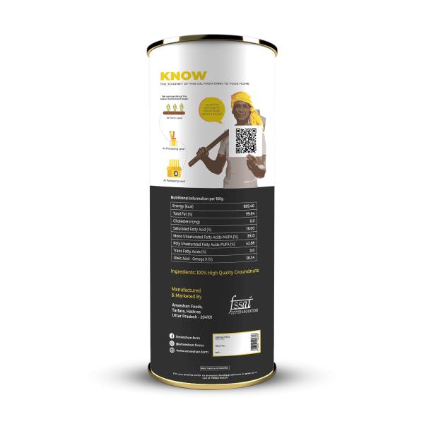 Anveshan Wood Pressed Groundnut Oil - 2 Litre | Tin Can | Kolhu/ Kacchi ...