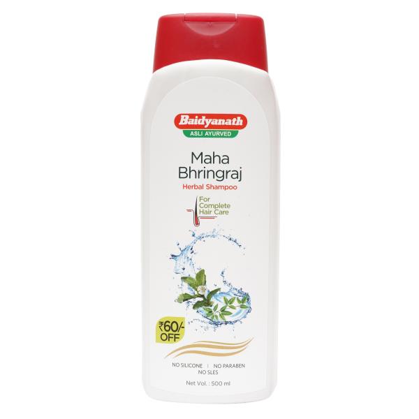 Baidyanath Jhansi Mahabhringraj Herbal Shampoo -500Ml For Complete Hair ...
