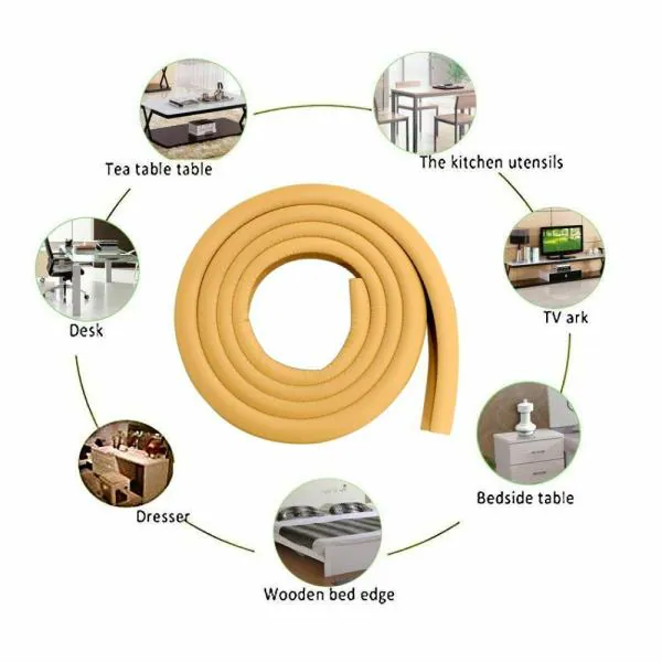 THE LITTLE LOOKERS Golden Baby Proofing L-Shaped Edge Guard Roll 2 pcs ...