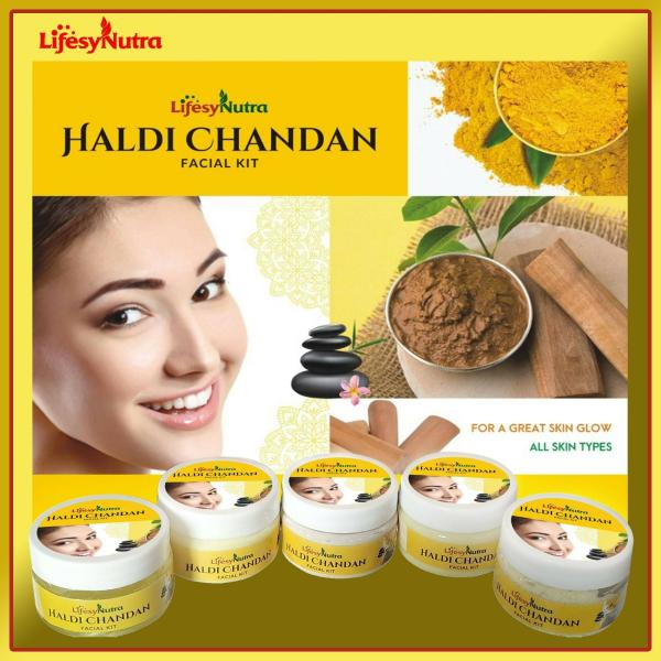 Lifesy Nutra Women Glow Haldi Chandan Professional Facial Kit for All ...