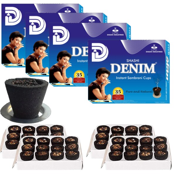 Shashi Denim Cup Sambrani (Pack 4) 12 x 4 Sambrani Cups Exotic ...
