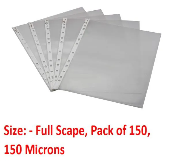 SVS Full Scape Legal Transparent Document Sleeves, Leaf Clear ...