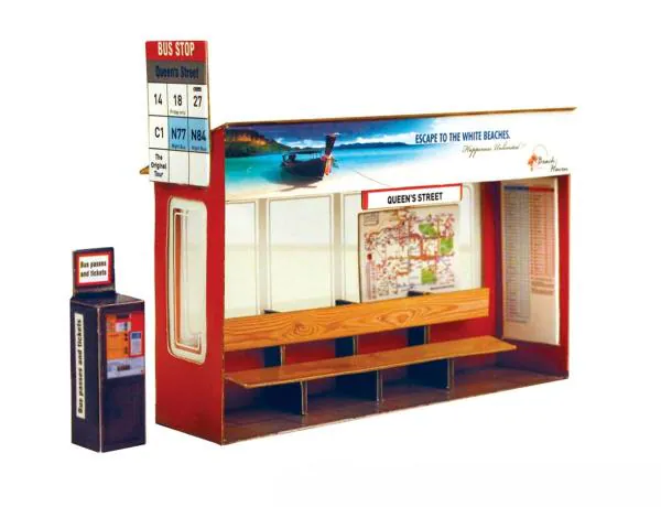 The CityBuilder Cardboard Bus Stop and Subway Entrances Model Making ...