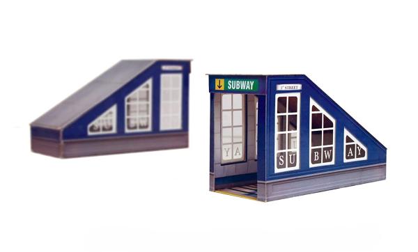 The CityBuilder Cardboard Bus Stop and Subway Entrances Model Making ...