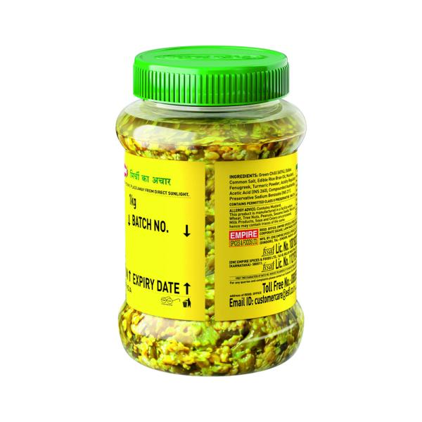 Ram Bandhu-Chilli Pickle | Mirchi Ka Achar | Green Chilli Pickle | 1kg ...