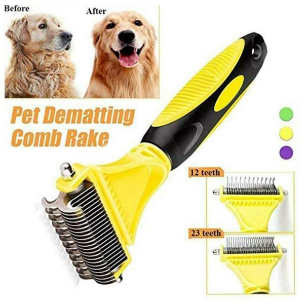 Emily Pets Grooming Dematting Double Side Teeth Blade Rake Comb - JioMart