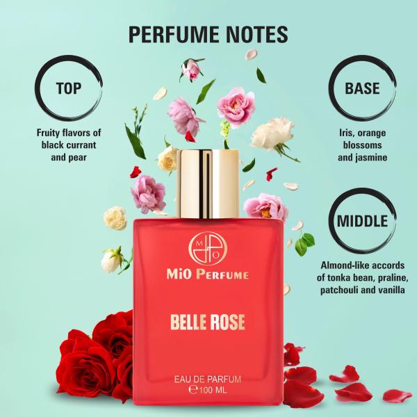 MiO Perfume BELLE ROSE Long Lasting Floral -Men & Women 100 ml Eau de ...
