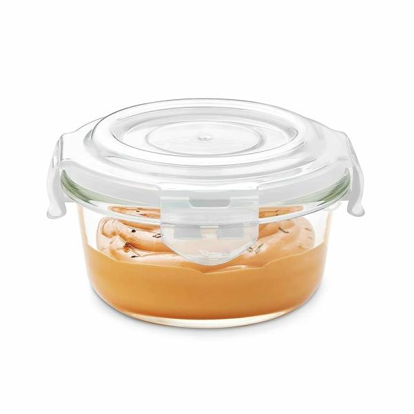 Borosil Borosilicate Glass Storage Container - 240ml, 1 Piece ...