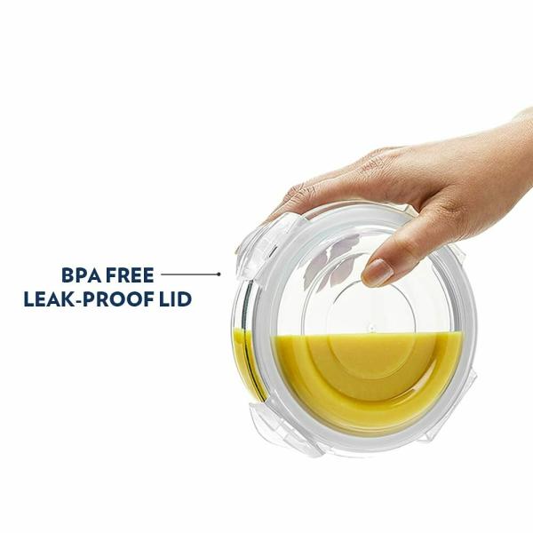 Borosil Borosilicate Glass Storage Container - 240ml, 1 Piece ...
