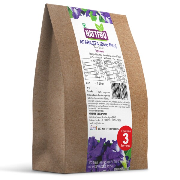 Nattfru Blue Pea / Aparajita Tea - Natural Blue Purple Iced Tea, Cooler ...