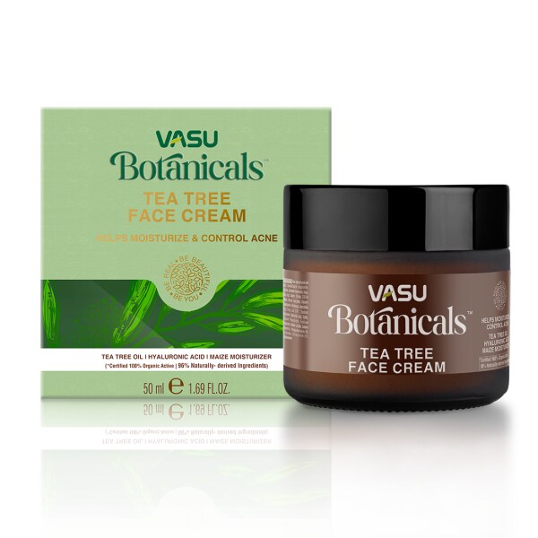 Vasu Botanicals Tea Tree Face Cream For Acne & Pimple - Helps to ...